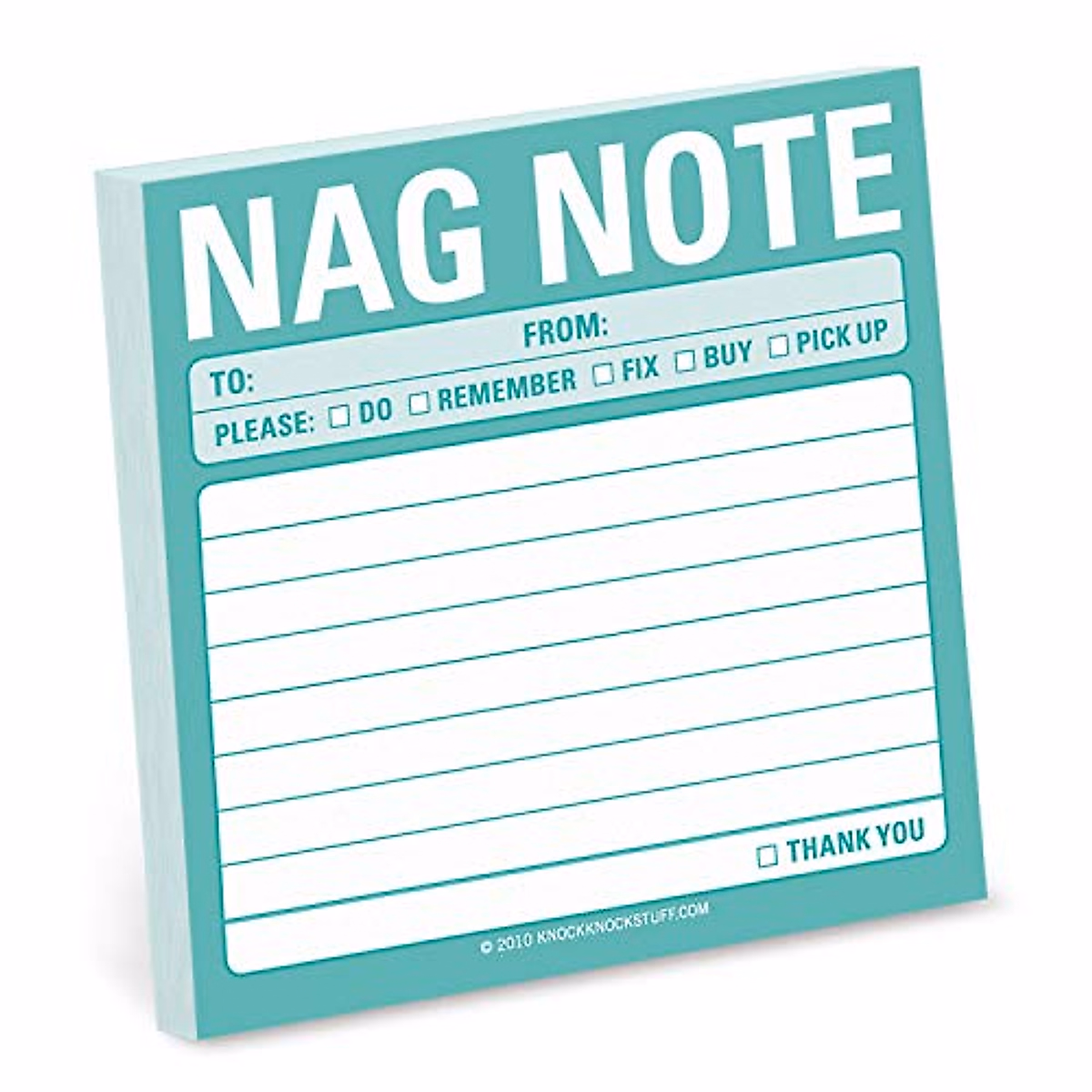 1-Count Knock Knock Nag Note Sticky Notes, to Do List Notepad, 3 x 3-inches, 100 Sheets Each