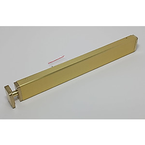 Designer Wardrobe Reversible Closet Valet Rod 11.75" or 13.75" Length with 8.5" Retractable Pullout Extension and Installation Hardware (Matte Brass, 11.75 Inch Long)