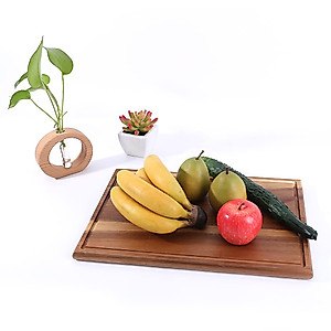 GinSent Cutting Boards,Premium Acacia Wood Cutting Board Set of 3,Wooden Cutting Boards for Kitchen Dishwasher Safe,3 Suitable Sizes Chopping Boards for Meat Vegetables Cheese and Bread