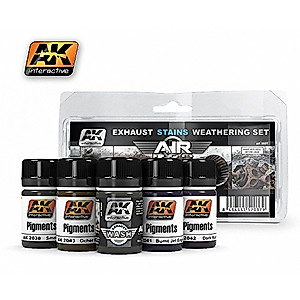 AK Interactive EXHAUST STAINS WEATHERING SET (AIR SERIES) #2037