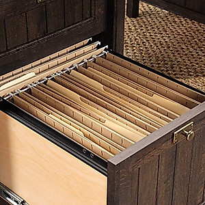 Sauder Costa Executive Desk, W 65.118 X D 29.528 X H 30.00, Coffee Oak finish