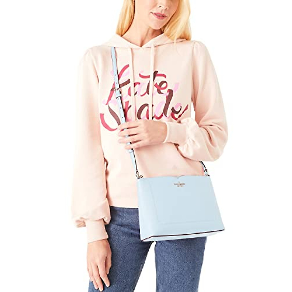 Kate Spade New York Kate Spade Harlow Pebbled Leather Crossbody Bag (Frosty sky)