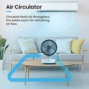 Pro Breeze Personal Table Fan with Remote Control, 8” Desk Fan, Powerful Turbo Whisper Quiet Fan Motor, 24 Speeds, 4 Modes & 12 Hour Timer, Table Fan for Bedroom, Tabletop Fan Air Circulator