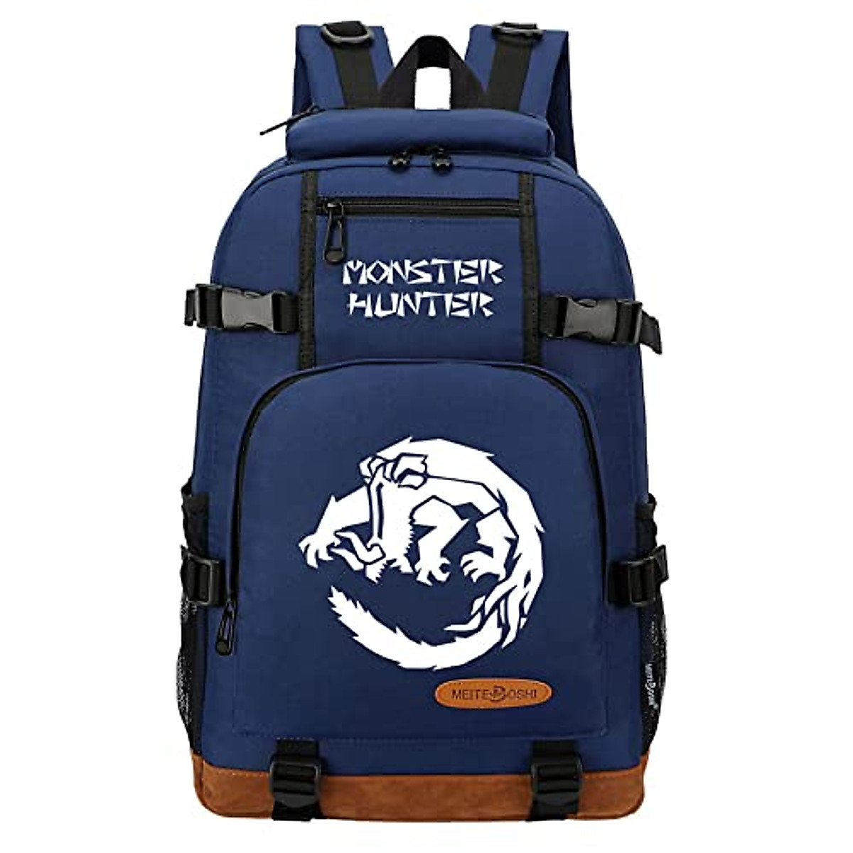 Waroost Unisex Monster Hunter Daypack Student Lightweight Bookbag,Wear-Resistant Laptop Bag Graphic Knapsack for Teen