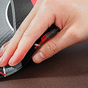 FNLNDO Red and Black Kitchen Rugs and Mats for Floor Anti Fatigue Kitchen Rugs Set of 2 Red Modern Art Non-Skid Washable Kitchen Mats for Kitchen Sink Laundry (Red, 17.5"x29.5"+17.5"x47")