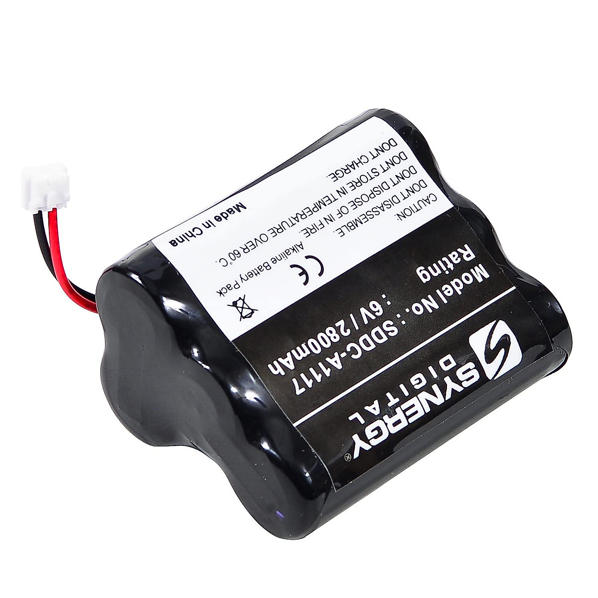 Synergy Digital Door Lock Batteries, Compatible with Saflok A28310 Door Lock, (Alkaline, 6V, 2800 mAh), Combo-Pack Includes: 5 x SDDC-A1117 Batteries