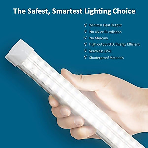SHOPLED 8FT LED Shop Light Fixture, 72W 9360 LM 6000K Cool White,High Output Tube Light, Double Sided V Shape T8 8 Foot LED Bulbs for Cooler, Garage, Warehouse, Clear Cover (1 Pack)