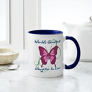 CafePress World's Greatest Daughter In Law Mugs Ceramic Coffee Mug, Tea Cup 11 oz
