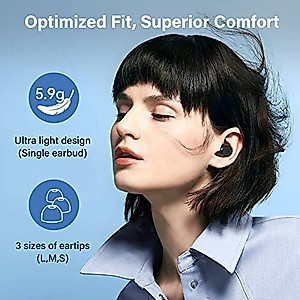 Bluetooth Headphones Wireless Earbuds 60Hrs Playtime with Dual Power Display Charging Case & IPX7 Waterproof Touch Control Stereo Earphones in-Ear Microphone Headset Deep Bass for iPhone & Android