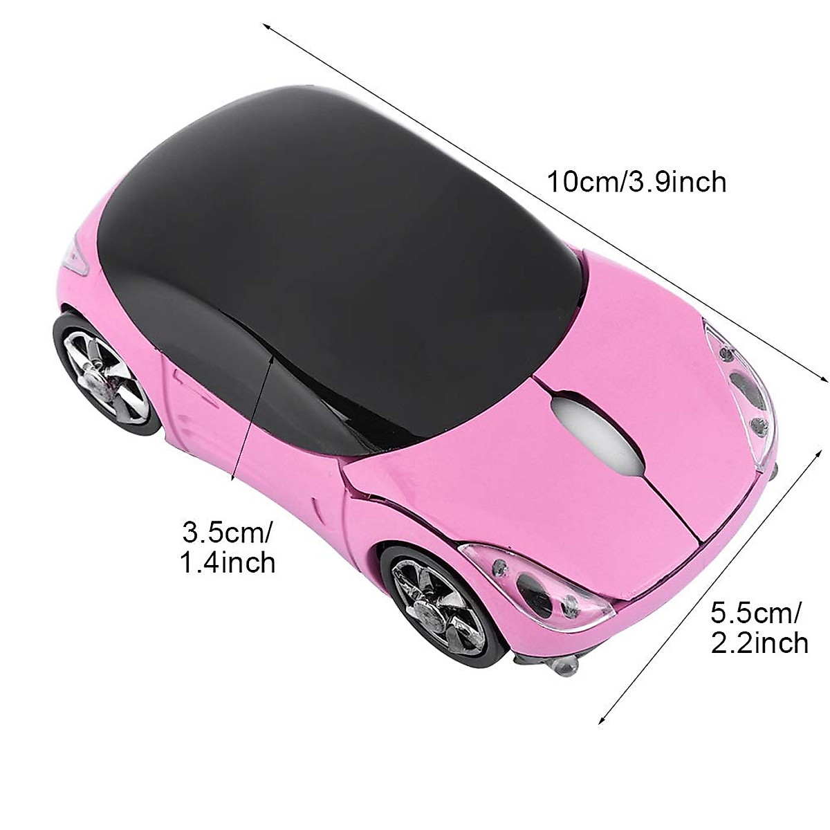 1600DPI Portable Mouse with 3 Buttons,10M 2.4G Bluetooth Optical Mouse with a Receiver Storage, Mouse for /ME/Windows PC/Tablet Gaming Office()