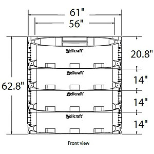 Wellcraft 5600 Polycarbonate Well Cover - Flat Cover