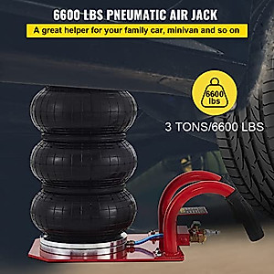 Mophorn Air Jack, 3 Ton/6600 LBS Air Bag Jack, Pneumatic Jack Fast Lift Up to 16 Inch, Air Jack for Your Cars(Short Handle)