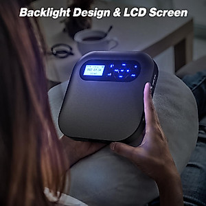 Desobry CD Player Portable, Bluetooth CD Player with Speakers, Portable CD Players for Home, Rechargeable Walkman CD Player for car with LCD Screen Anti-Skip Small CD Player with Dual Headphone Jacks