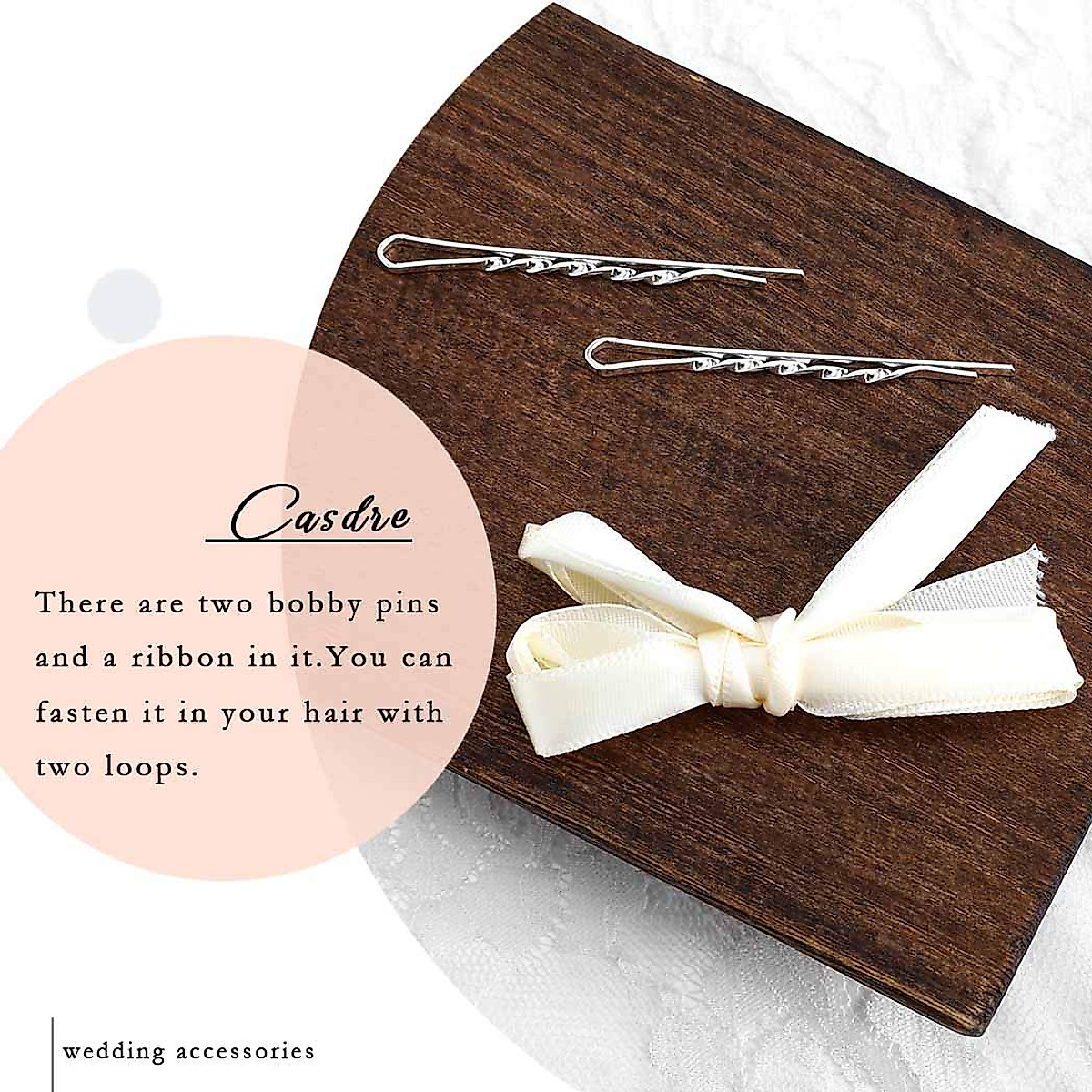 Casdre Flower Bride Wedding Hair Vine Pearl Bridal Headpiece Leaf Hair Accessories Hair Piece for Women and Girls (A Silver)