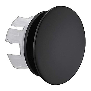Orhemus Solid Brass Sink Overflow Cap Round Hole Cover for Bathroom Basin, Matte Black Finished