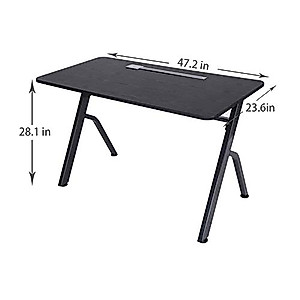 ApexDesk 47" Computer Desk, Modern Simple Style Desk for Home Office, Study Student Writing Desk - Black