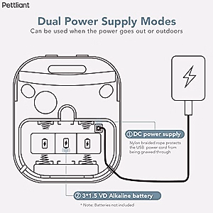Pettliant Automatic Cat Feeders with APP Control, 2.4G WiFi Automatic Dog Feeder with Stainless Steel Bowl & 30s Voice Recorder, Pet Feeder can Timed to Feed Dogs/Cats up to 9 Meals Per Day - 4L