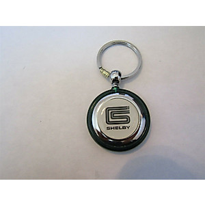 SHELBY COBRA EARLY CS LOGO ROUND PLASTIC KEYCHAIN - GREEN
