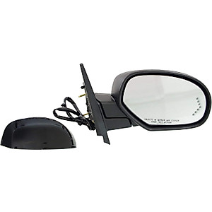 Kool Vue Left & Right Power Heated Mirrors for Chevrolet Tahoe GMC Yukon 2007-2014 Power Fold With Signal Light, Memory & Puddle Lamp; Without Blind Spot & Auto-Dimming with 2 Caps w/o Off Road Pkg