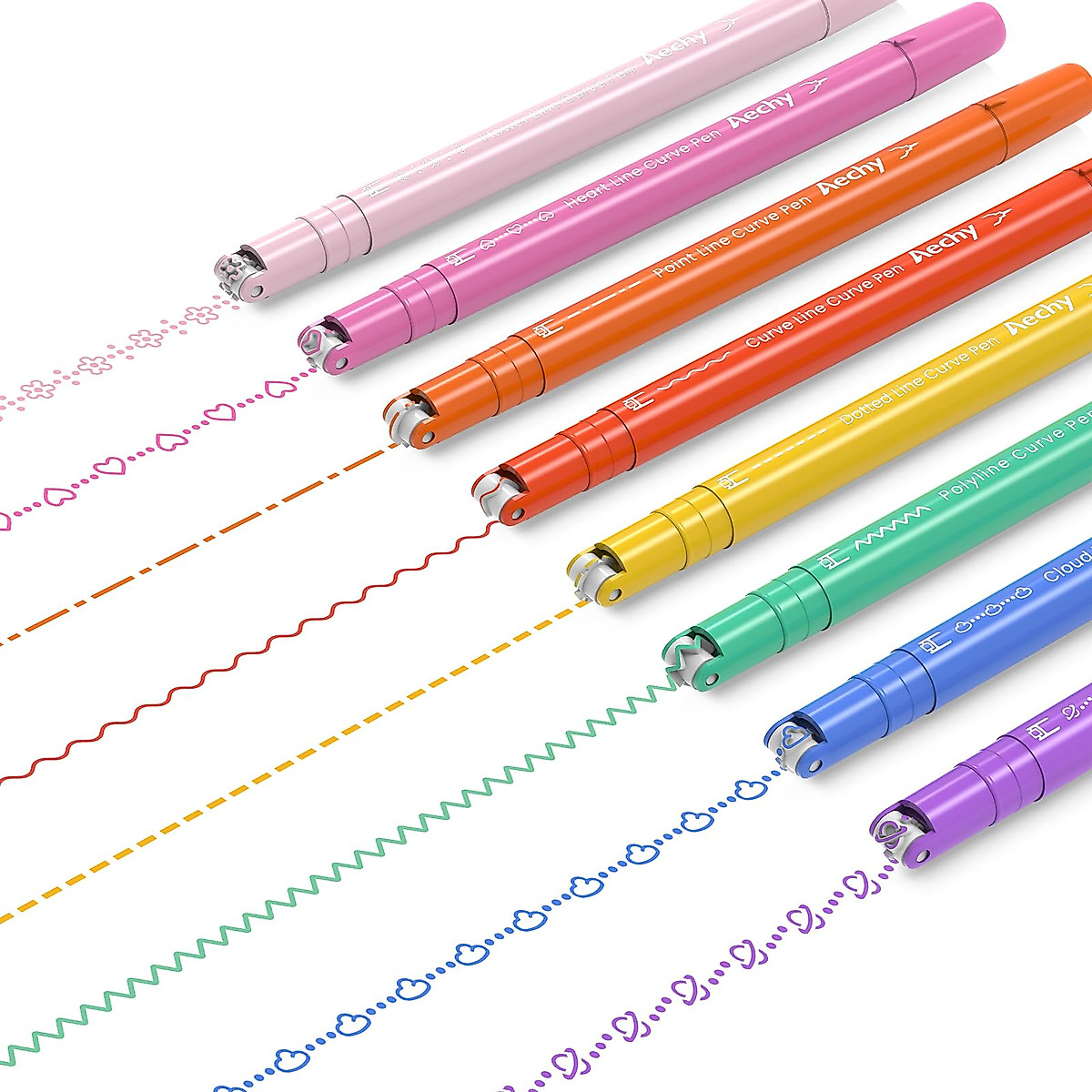 AECHY Colored Curve Pens for Creative Note-Taking & Art