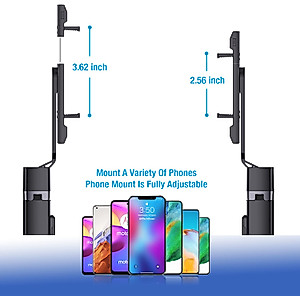 Fugetek 40'' Quadrapod Lighted Selfie Stick Stand, Lightweight 7oz, Wireless Bluetooth Remote, Patented Ultra Stable 4 Legs, 3 Onboard Light Modes, Compatible with iPhone & Android (Black)