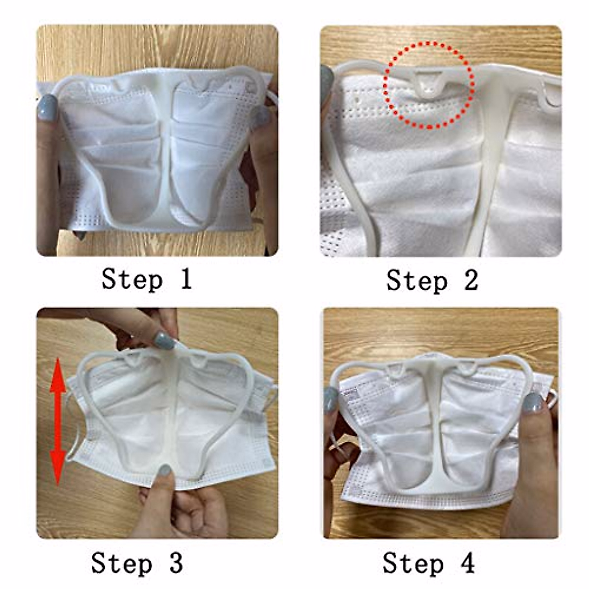 Sweetums Signatures 5/10/20pc 3D Food Grade Silicone Face Wearing Holder & Support- Increases Breathing Space to Help Breathe Smooth,Protect Makeup, do not Stick Lipstick (10PC)