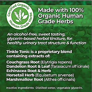 Animal Essentials Tinkle Tonic Herbal Formula for Healthy Urinary Tract in Dogs & Cats (Various Sizes) - Made in The USA (2 fl oz)