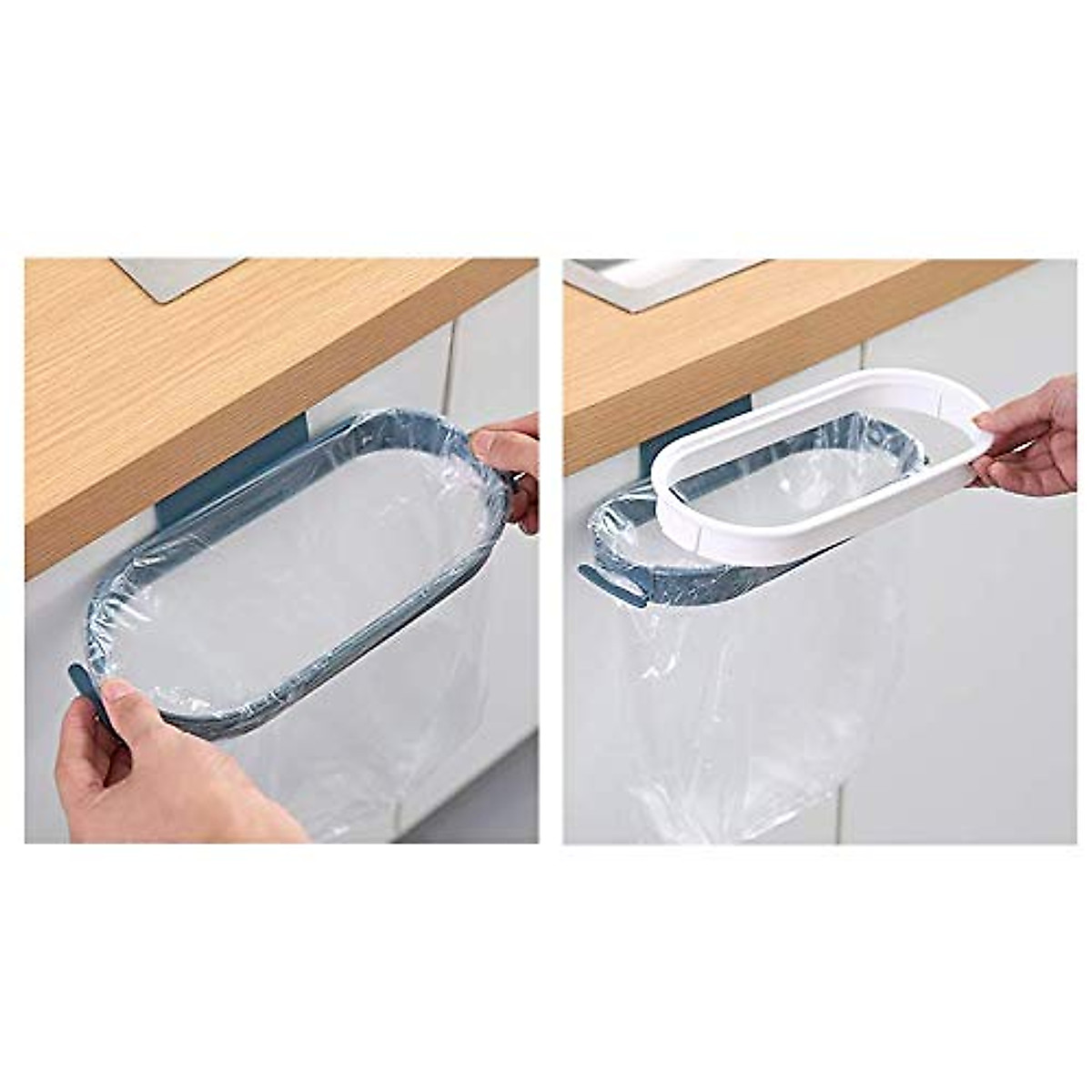 Hangable Trash Rack Cabinet Door Rack Kitchen Trash can Storage Rack Household Wall Bracket Hook