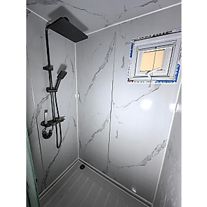 Generic Mobile House Portable House Foldable Detachable Prefabricated Luxury Villa Design Easy Setup Move,Mobile Expandable House Bedroom Bathroom Living & Kitchen (30ft X10ft X10ft), White/Grey