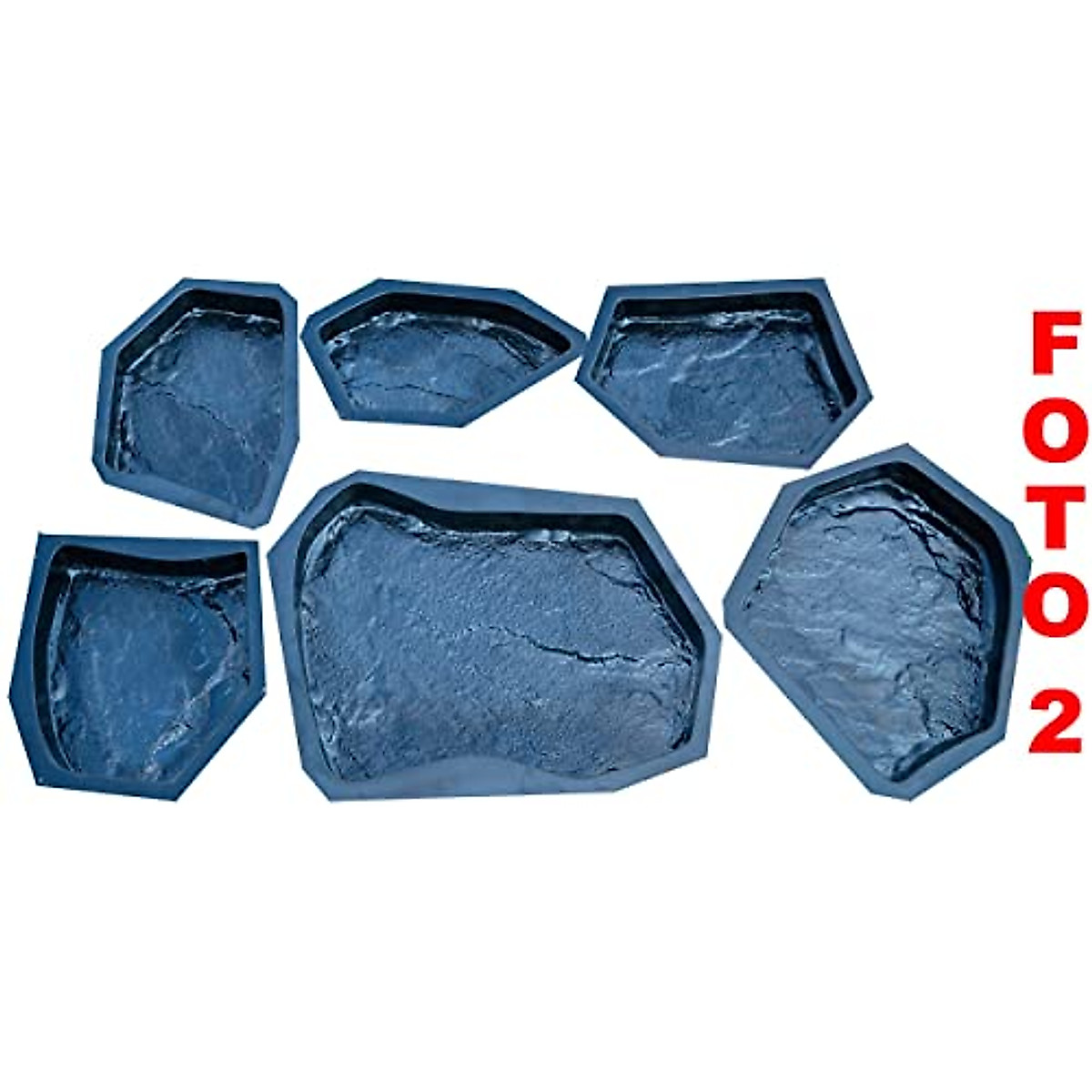 SvitMolds Concrete molds DIY Sold 6 pcs Plastic Moulds Flagstone Casting Concrete Paving Garden Paths Stone Patio Pavers for Garden Walkway #S34