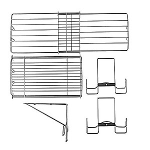 Universal Griddle Warming Rack Adjustable for Blackstone 17" 22" 28" 36" Griddles Accessories, for Royal Gourmet, Cuisinart, Pit Boss, Camp Chef & Most 17''~ 36'' Griddles, Stainless Steel BBQ Rack