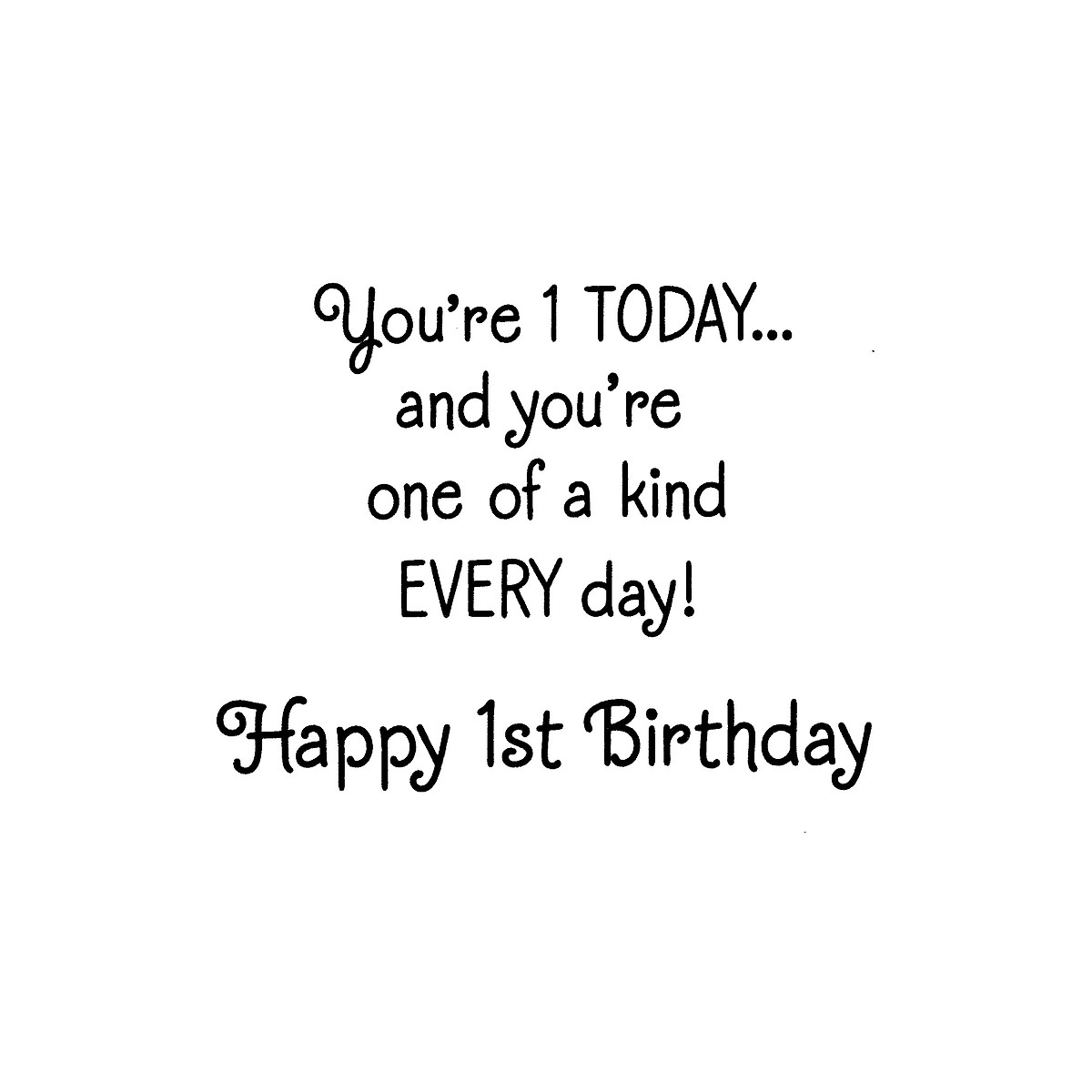 Paw Patrol Happy 1st First Birthday Card (Age 1) Featuring Skye - You're 1 Today... and You're One of a Kind Every Day! Happy 1st Birthday