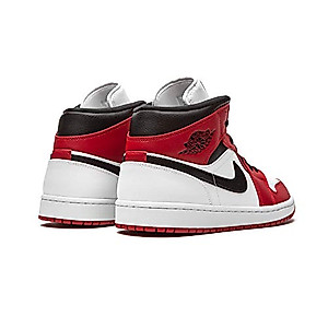 Nike Men's Air Jordan 1 Mid Chicago 2020", White/Gym Red/Black, 12