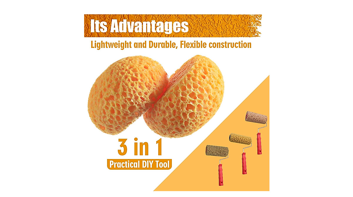 Knockdown Texture Sponge 2-Pack for DIY Wall & Ceiling Textures