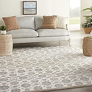 Kathy Ireland Grand Villa French country Cream 8' x 10' Area -Rug, Easy -Cleaning, Non Shedding, Bed Room, Living Room, Dining Room, Kitchen (8x10)