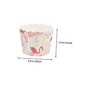UPKOCH 100pcs Random Dessert Liners Pattern Cuake Festival Hard Accessory Holder Party Flamingo Containers Home -friendly Colorful Cups for Cake Baking Wrappers Muffin Design Small Cup