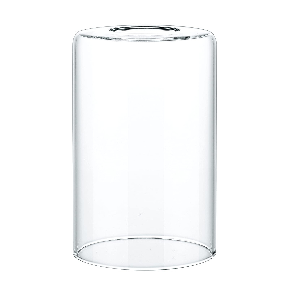 Skelang 2 Pcs Clear Glass Shade, Cylinder Glass Lamp Shade with 1-5/8" Fitter, Lampshade Replacement for Lighting Fixture, Chandelier, Table Lamps, Wall Lamp