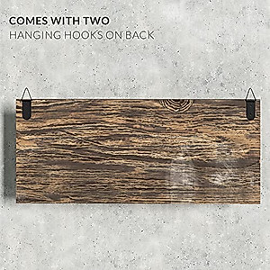 Barnyard Designs Wall Mounted Wine Rack - Bottle and Glass Holder - Hanging Wood and Metal Wine Rack Wall Mount for Bar and Kitchen Decor, 20.5" x 8.75"