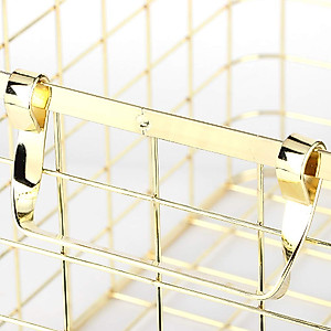 Keebgyy Stainless Steel Clothes Laundry Storage Basket, Laundry Hamper, Laundry Basket, with Handles Organizer Storage Basket Clothes Organizer Stainless Steel Basket for Kitchen Bedroom Gold