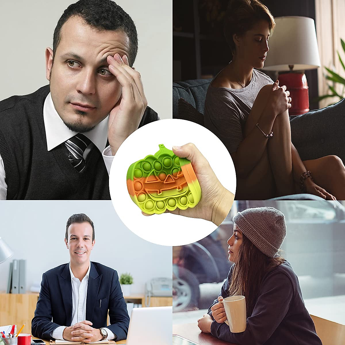 JoFAN 3 Pack Easter Fidget Sensory Pop Toys for Kids Boys Girls Toddlers Easter Basket Stuffers Stress Relief Gifts Party Favors