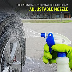 SupplyTuff 3X High Output Heavy Duty Spray Bottles for Cleaning Solutions, 3 Pack, 32 oz Professional Industrial Spray Bottles for Commercial, Household Cleaning and Car Detailing.