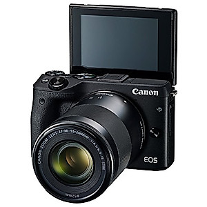 Canon EOS M3 Mirrorless Camera (Black) with EF-M 18-55mm IS STM and EF-M 55-200mm IS STM Lenses - International Version (No Warranty)