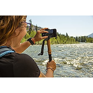 Cascade Mountain Tech Trekking Poles - 2 Piece Carbon Fiber Monopod Walking or Hiking Sticks with Accessories Mount & Adjustable Quick Locks (Set of 2), Mossy Oak Elements Contour Pattern