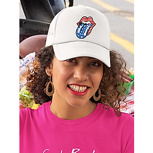 ALLNTRENDS TIK Tok Famous Trucker Hat Embroidered Cap Adult Adjustable Graphic Hat (Black)