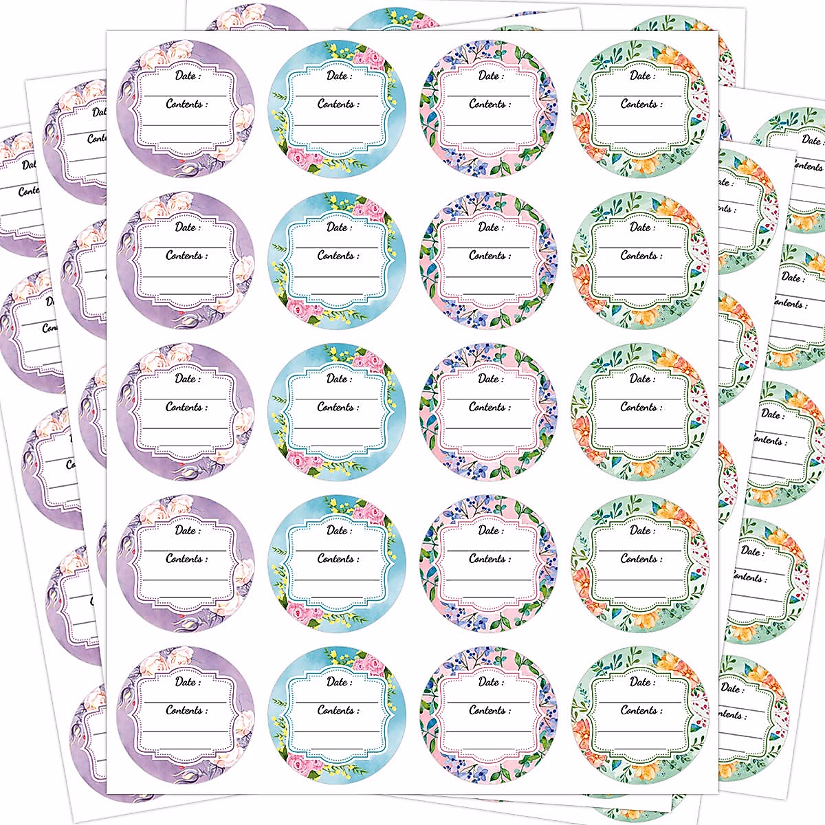300 Waterproof Canning Labels for Jars Labels Food Labels Round for Food Container Spice Lids Canister Food Storage Canning Supplies 2 Inch
