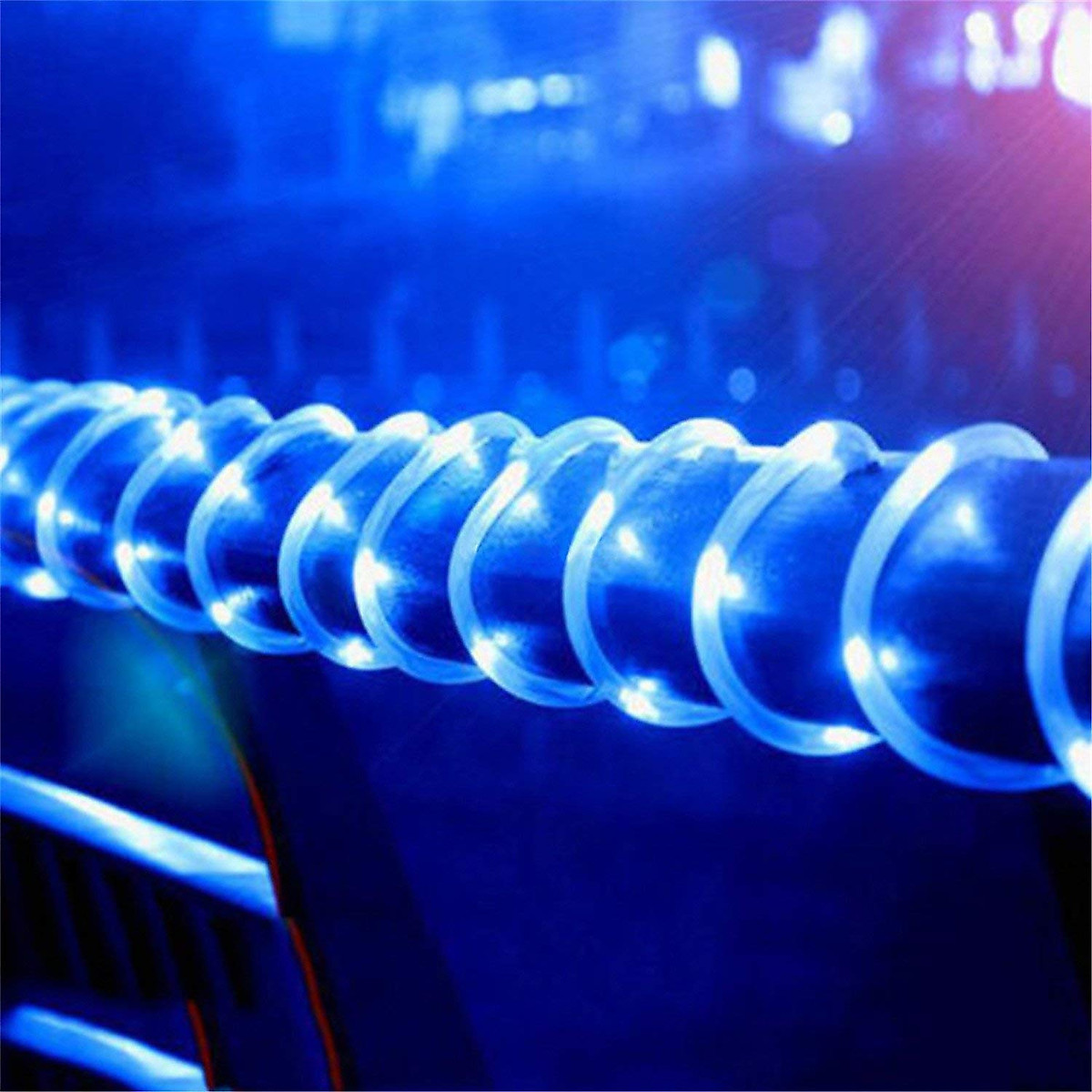 SOCO Solar Rope Lights Outdoor, 33ft 100LED Outdoor Christmas Lighting Waterproof Solar Powered PVC Tube String Lights Decoration for Outdoor Indoor Garden Garden Patio Parties Halloween(Blue)