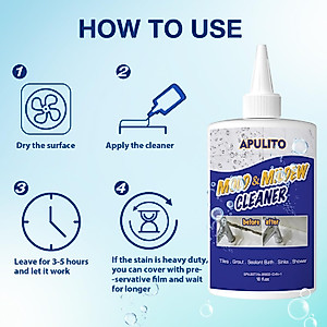 APULITO Home Mold Stain Cleaning Gel Mildew Cleaner Gel for Bathroom Kitchen Household