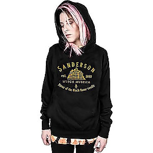LYEIAO Halloween Fashion Hoodie for Women Halloween Hocus Pocus Tshirt Pumpkin Face Graphic Long Sleeve Top Pullover(Black4,M)