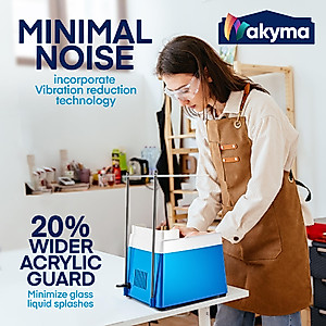 Stained Glass Grinder, 4200r/min glass grinder, 110V 65W Portable Glass with 5/8" & 1" Diamond Grinder Bits & Baffle, glass grinder machine for Glass Ceramic and Other Brittle Hard Materials