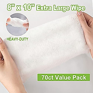 Air Jungles All Purpose Car and Home Cleaning Wipes 70 Count (Pack of 1), Extra Large 8" x 10" Size Cleaner Wipes for Car Interior Household Appliance Yoga Mat Desk Gym Equipment Couch Desk & More
